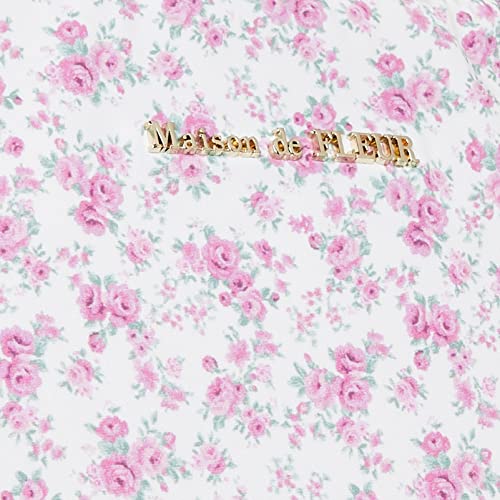 Maison de Fleur Women's Tote Bag, Water Repellent, Flower Print, M Bag, Pink