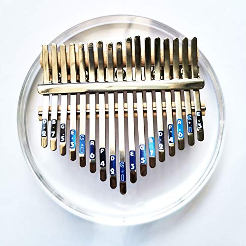 Kalimba 17 Key Cute Round kalimba Acrylic Crystal Fingertips Thumb Piano Round Crystal Thumb Piano