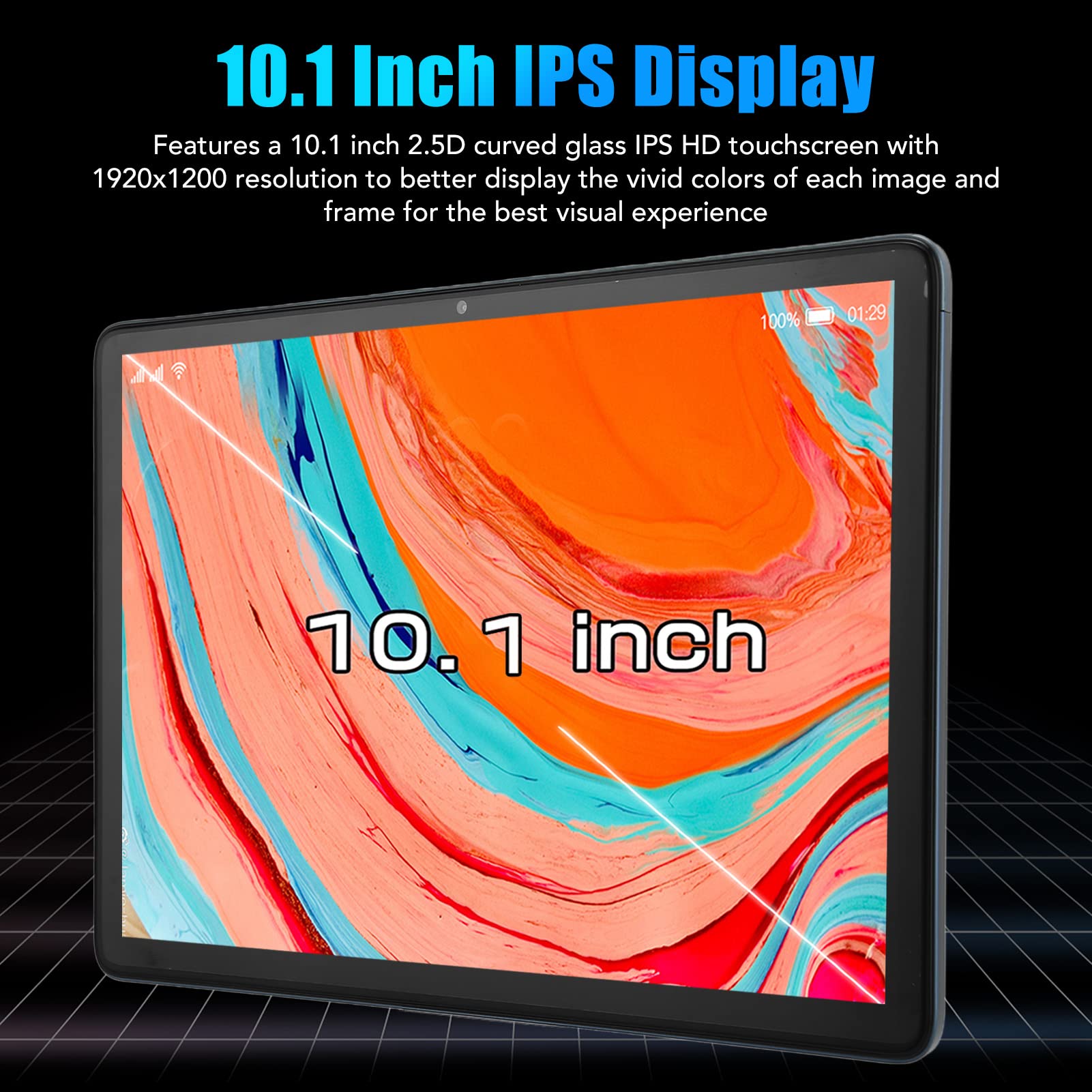 Luqeeg 10.1 Inch Tablet for Android 11-1920x1200 HD Resolution, 2.4G 5G WiFi Gaming Tablets, 8GB RAM 128GB ROM, Octa Core Processor, 5MP + 13MP Camera, 8800mAh Ultra Long Standby (Dark Blue)