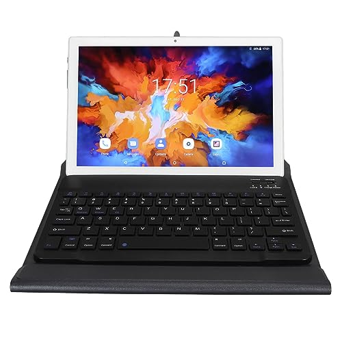 Luqeeg 10.1 Inch Tablet 2 in 1 Smart Tablet 12MP Front Camera 12GB RAM 256GB ROM MT6755 Octa CPU for Learning and Entertainment (US Plug)