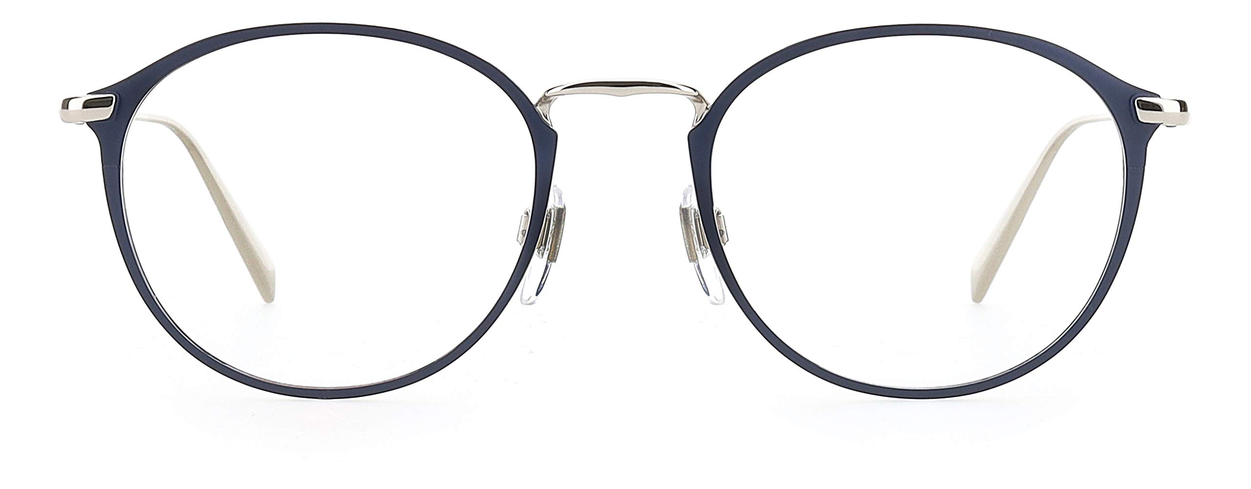 Levi's Men's LV 5001 Oval Prescription Eyeglass Frames, Matte Blue/Demo Lens, 50mm, 20mm