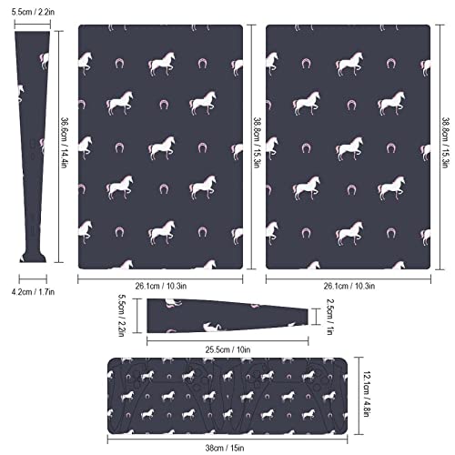 Pink Horse Pattern Full Protective Skin Cover Design Wrap Decal Sticker Compatible with PS5 Digital Edition Console and Controller