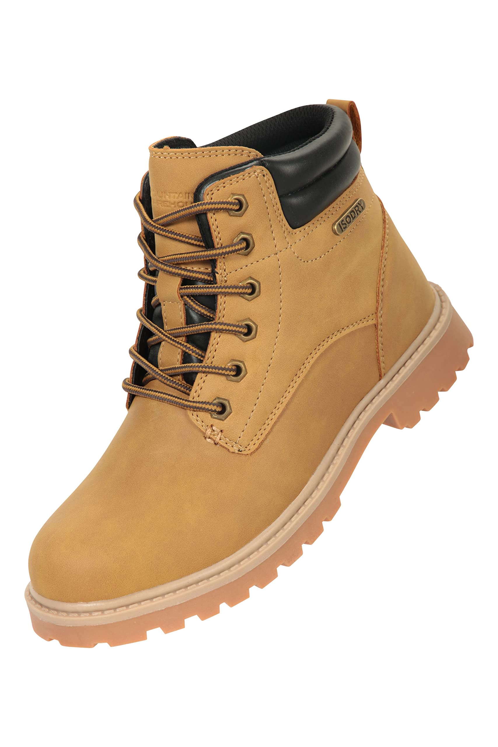 Mountain Warehouse Casual Kids Waterproof Boots - Nubuck Leather Brown Kids Shoe Size 1 US