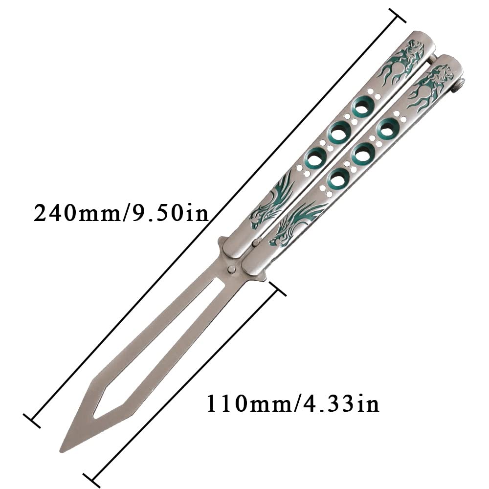 MANCROZ Folding Stainless Steel Trainer Tool,Swing Rotation Training Tool,Symmetric Parallel Stability,100% Safe Strong and Durable(green)