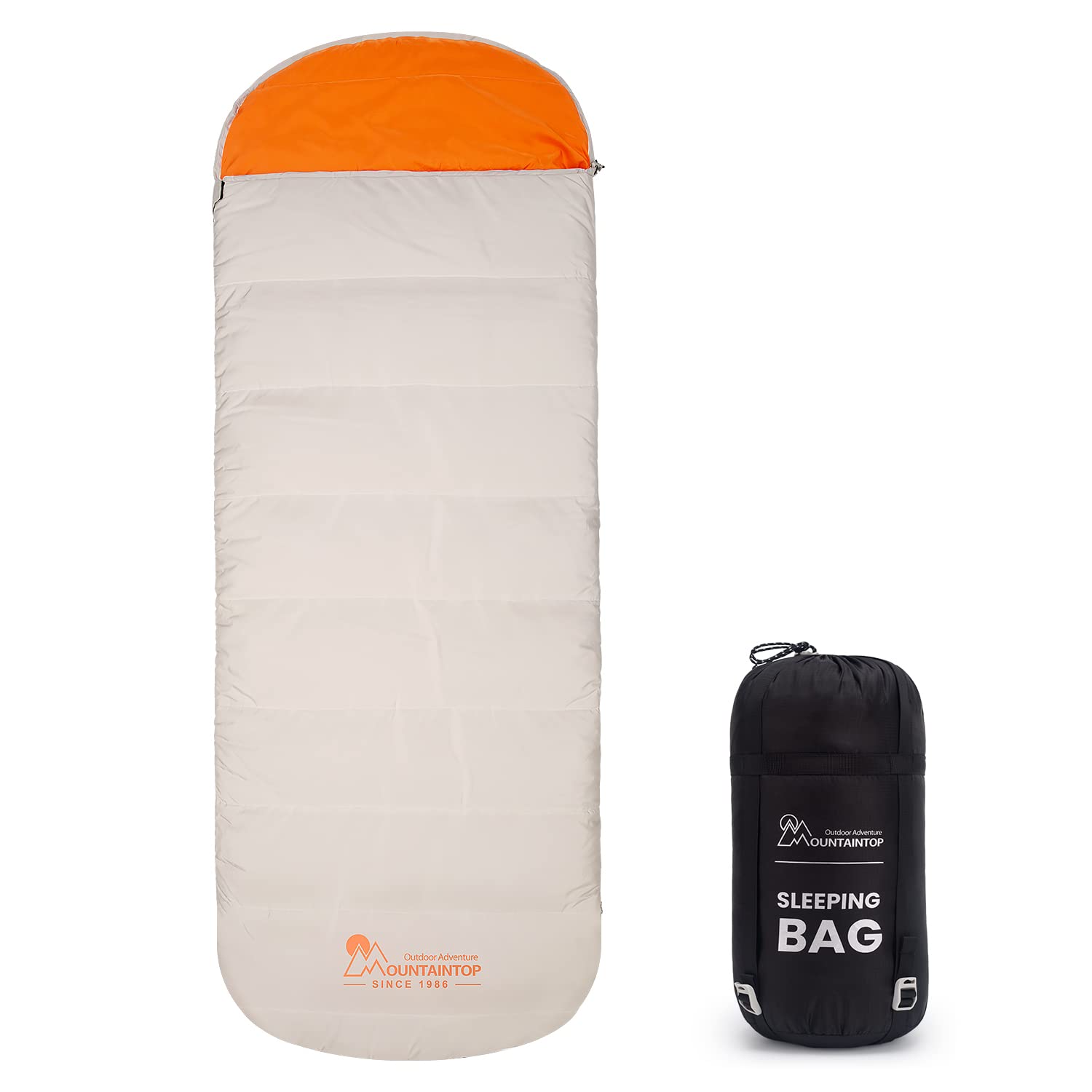 MOUNTAINTOP Backpacking Sleeping Bag for Adults Kids Boys Girls -Warm & Cold Weather Portable, Waterproof, Compact Lightweight, Comfort with Compression Sack for Camping Hiking Traveling