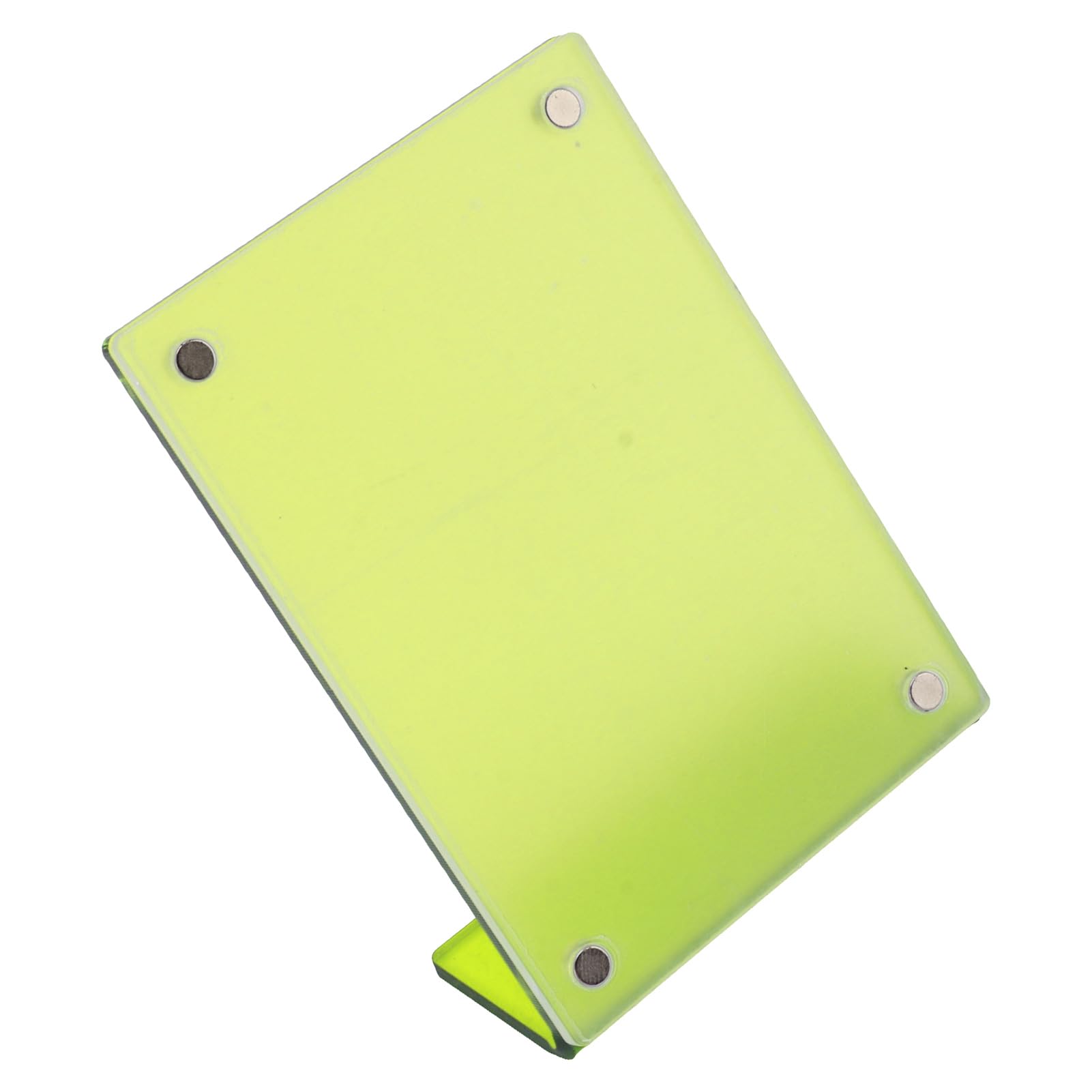 LJCM Slanted Back Photo Frame, Wide Application 3 Inch Multi Purpose Acrylic Self Standing Photo Frame L Shaped for Business Cards for Office (Orange)