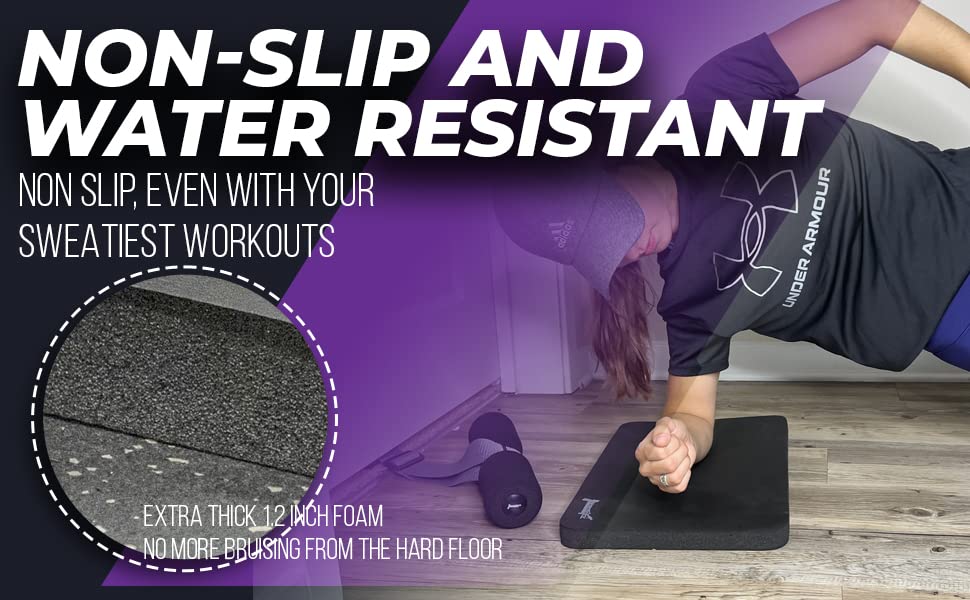 Nordstick Nordic Curl Knee Pad - Premium Soft Feel and Extra Thick 1.2" (30.5mm) - Pad Provides Cushion for Knees and Elbows - Durable & Portable Exercise Mat For Many Workouts And Everyday Tasks