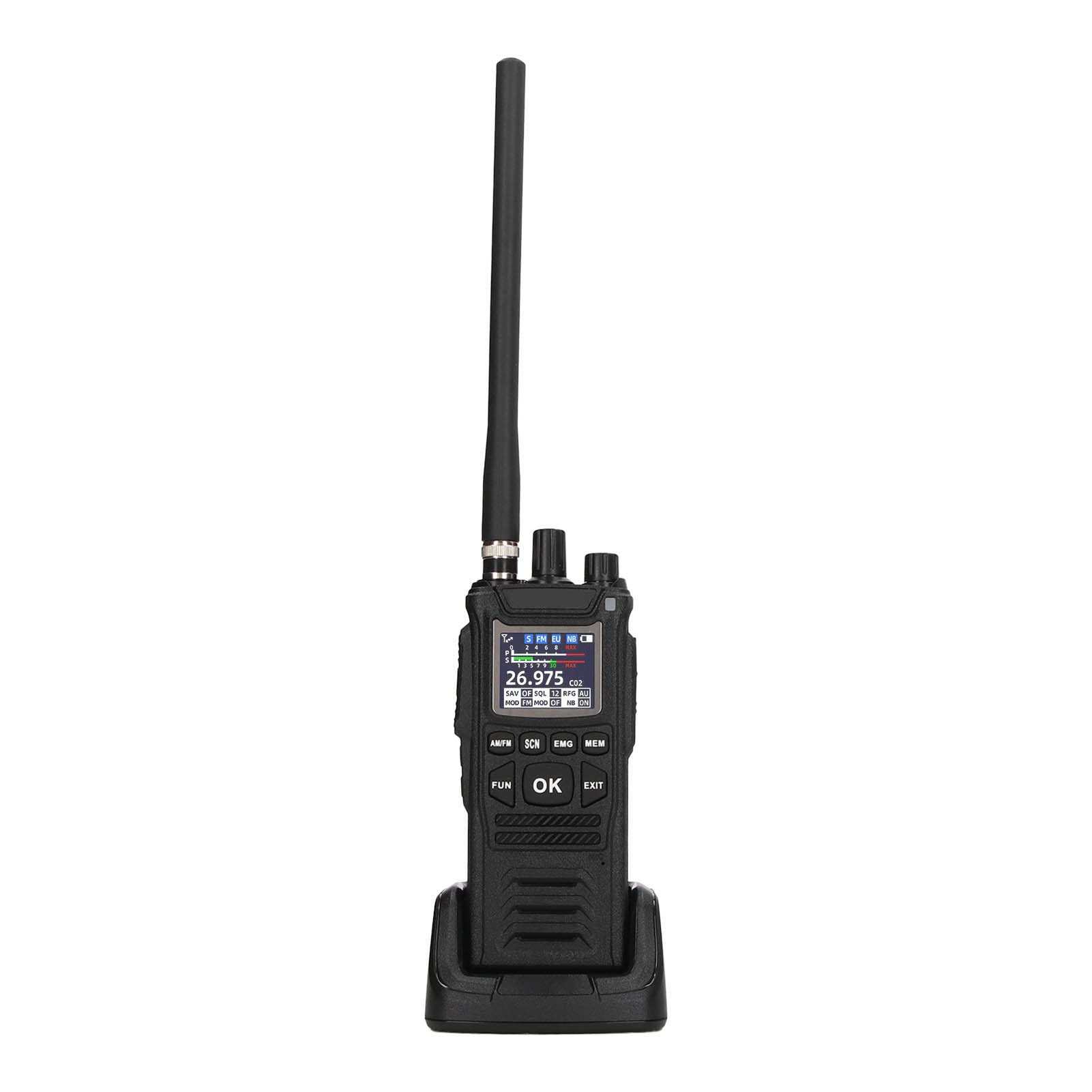 Marine Radio, Hand Held CB Radio High Sensitivity High Volume Clear Voice IP67 Waterproof for Boat (US Plug)