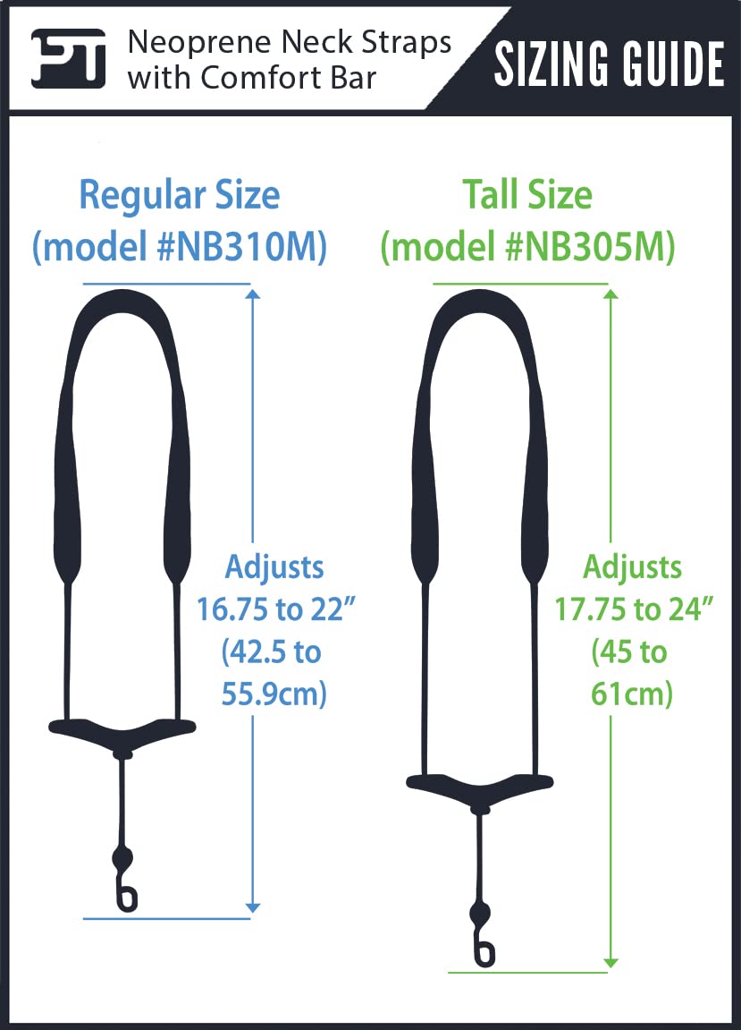 Pro-Tec 22-Inch Neoprene Saxophone Neck Strap with Comfort Bar - Black (Model NB310M)