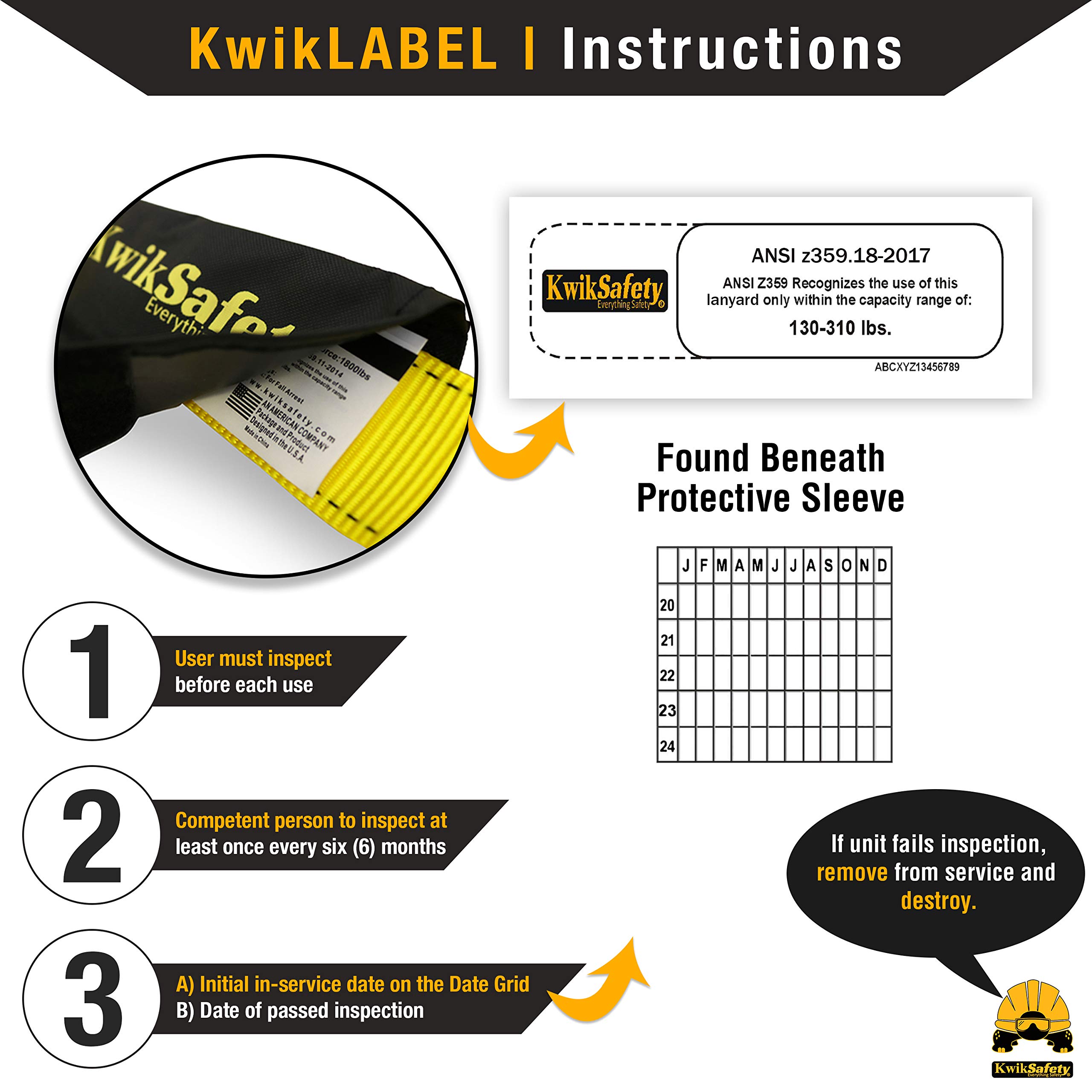 KwikSafety - Charlotte, NC - DOLPHIN DORSAL [1 PACK] 18" D-Ring Extender [Easy Hookup] ANSI Tested OSHA Compliant Harness Extension Lanyard Safety D Ring PPE Construction Roofing Fall Arrest Gear