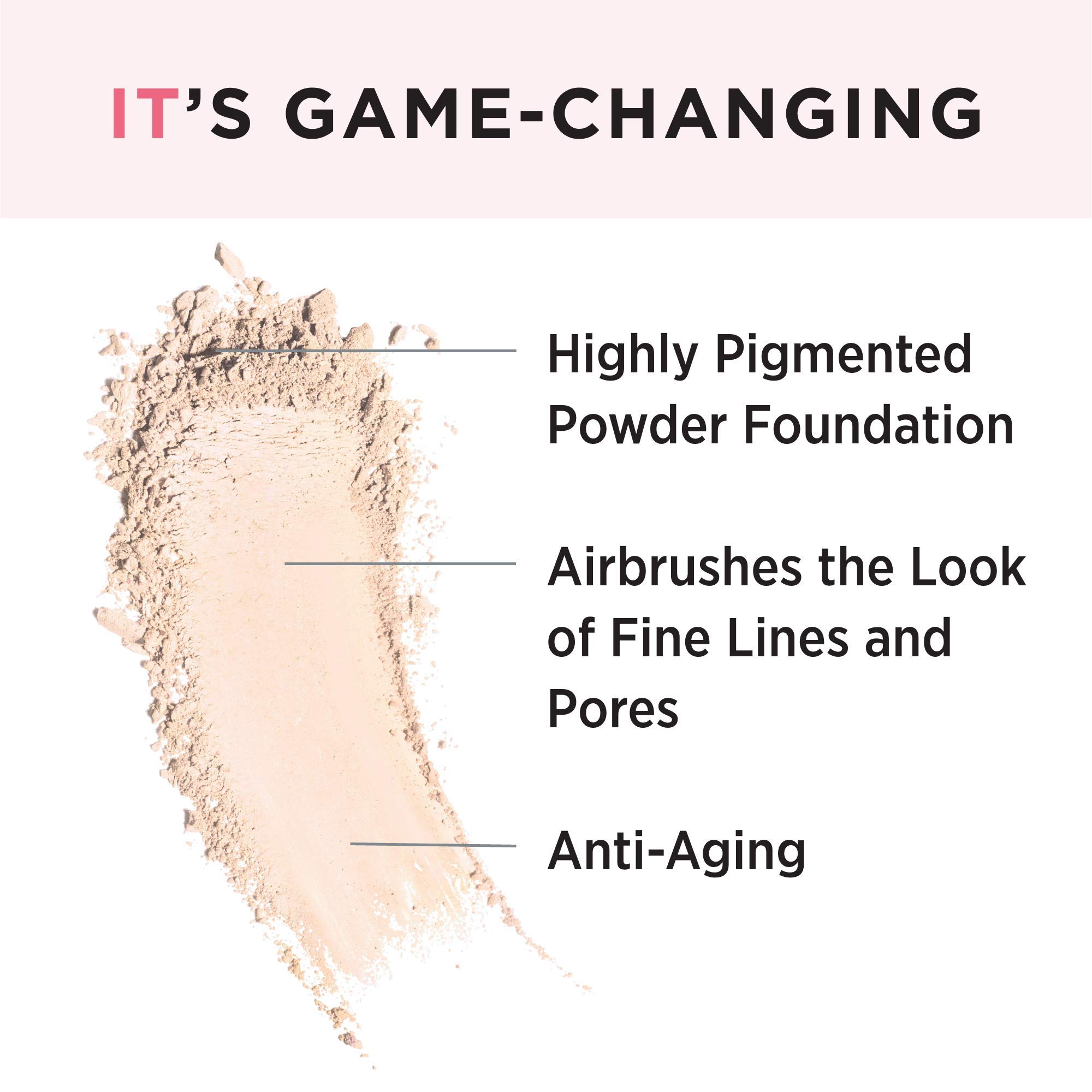 IT Cosmetics Celebration Foundation, Fair (W) - Full-Coverage, Anti-Aging Powder Foundation - Blurs Pores, Wrinkles & Imperfections - With Hydrolyzed Collagen & Hyaluronic Acid - 0.3 oz Compact