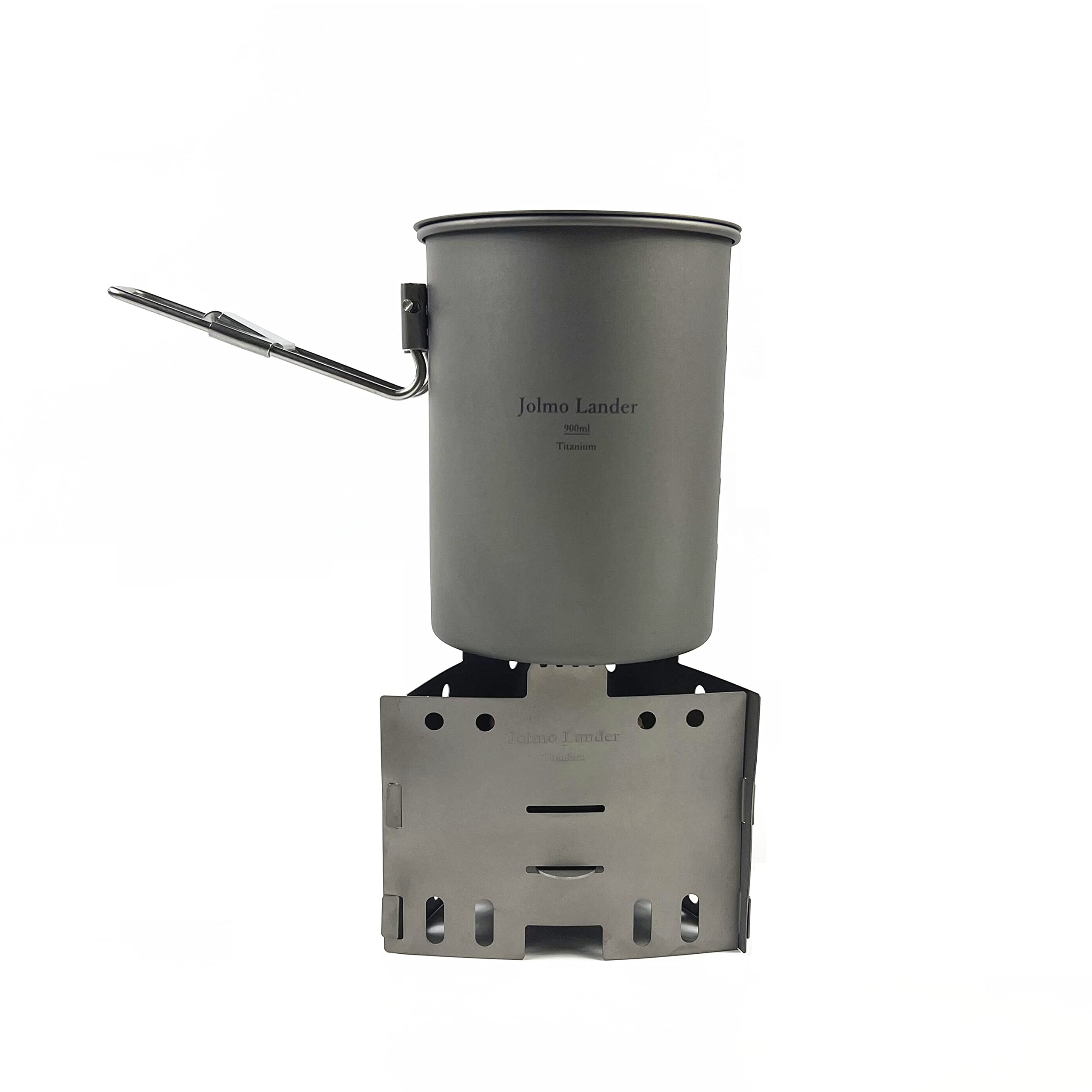 Jolmo Lander Titanium Stove and Pot Stand Titanium Pocket Stove with Tray