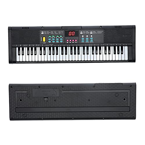 MQ6186 Keyboard Piano Portable 61 Keys Electronic Digital Music Piano Multifunctional with Microphone with Full-Size Keys for Kids Beginners