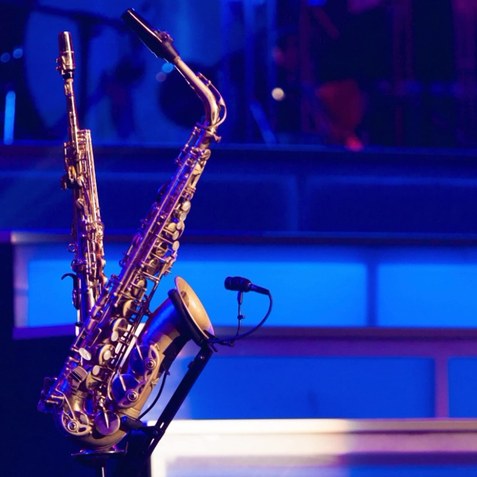 LOLUNUT Saxophone Stand, Foldable Alto/Tenor Sax Stand, Adjustable Metal Triangle Base Design