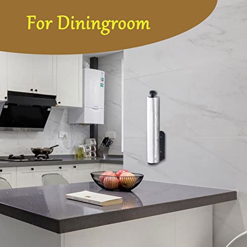 LamChyar Paper Towel Holder, Single Hand Operable Paper Towel Holder Under Cabinet or Wall Mount(with Damping Effect), Self-Adhesive or Drilled for Kitchen, Bathroom