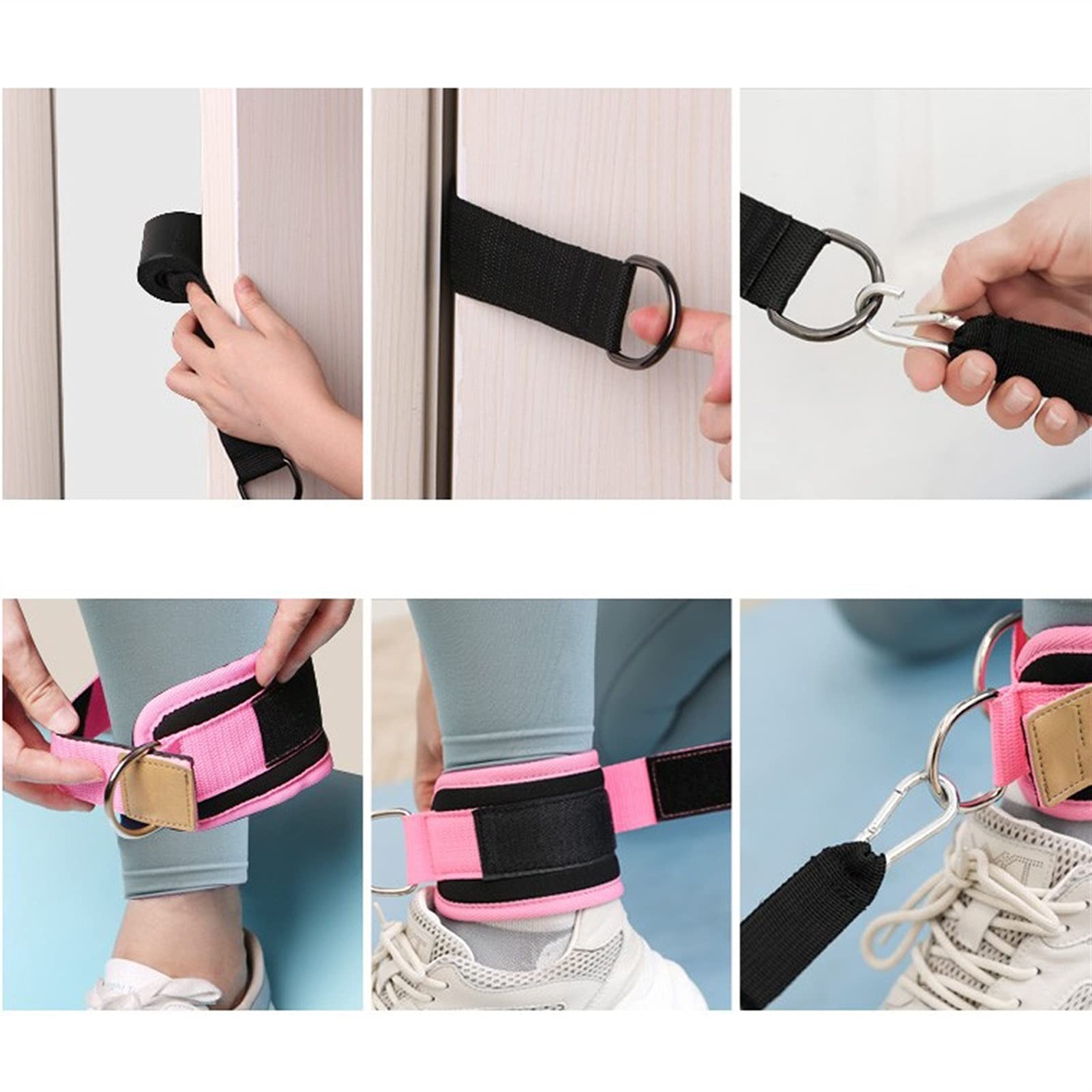 LUYIYI Elastic Belt Door Pull Rope Fitness Ankle Buckle Leg Strength Training Rally Leggings Accessories