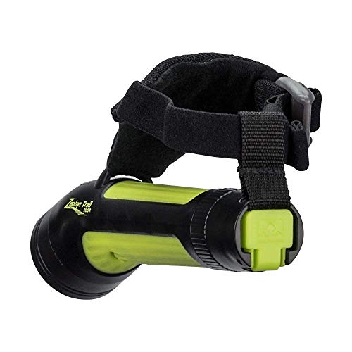 Nathan Zephyr Running Flashlight. Adjustable Hand-Held LED Light with Safety Whistle. For Runners, Walkers, Cyclist, Kids, Security. Handheld Dual Front and Back Light to See and Be-Seen.