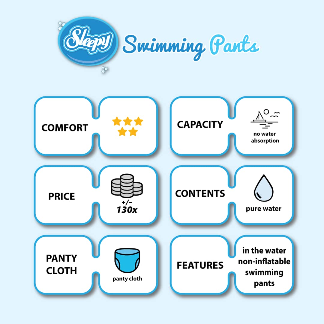 Swim Diapers, swim pants for Little Swimmers Size 5-6 (24-55 lbs, Count- 14 PCs), Disposable diaper for Splashers