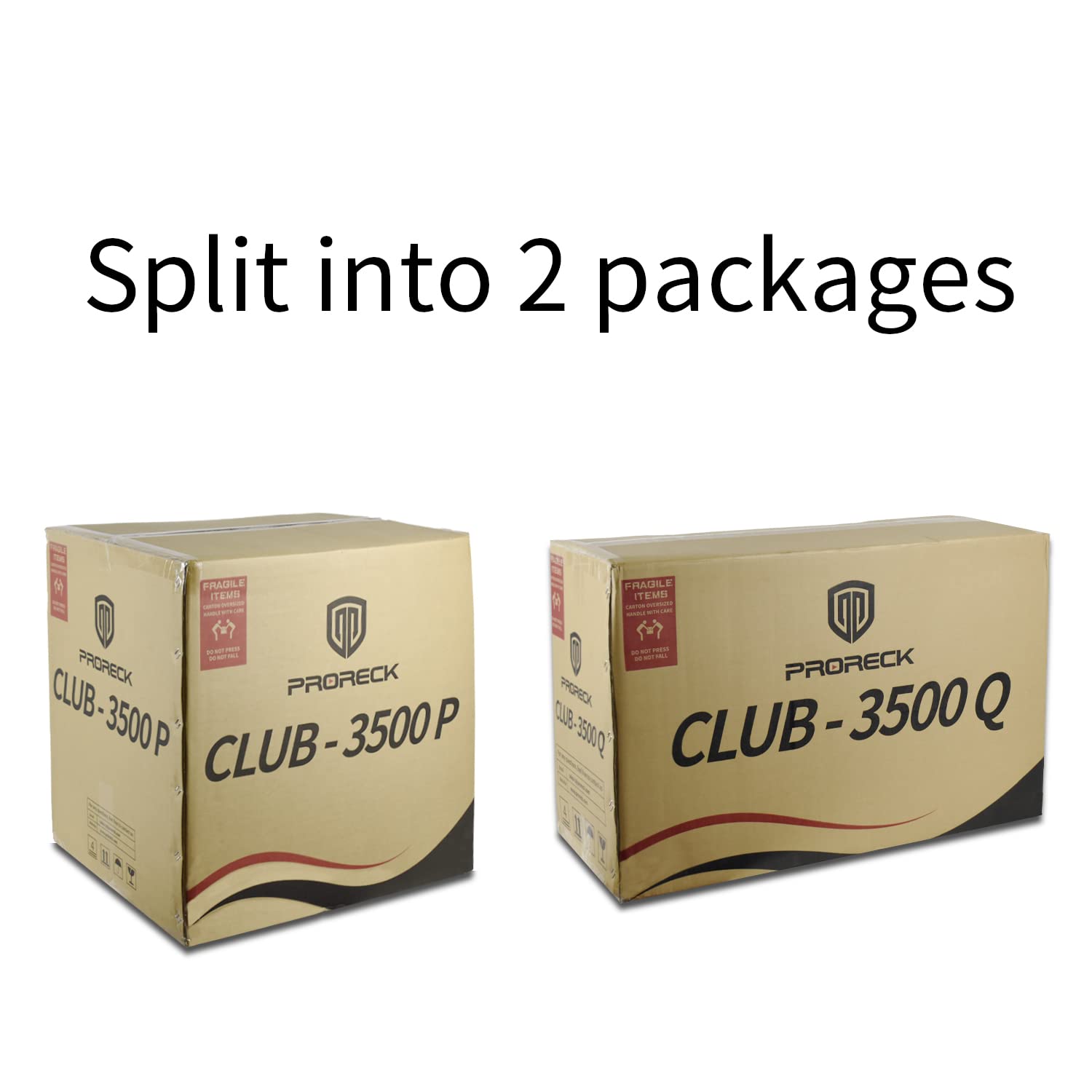 PRORECK Club 3500 15 inch subwoofer 3000W DJ Powered PA Speaker System Combo Set with 8 Array Speakers,Bluetooth, USB, SD Card, Remote Control, for Meeting, Speeches, Churches, Performances, DJ Gig