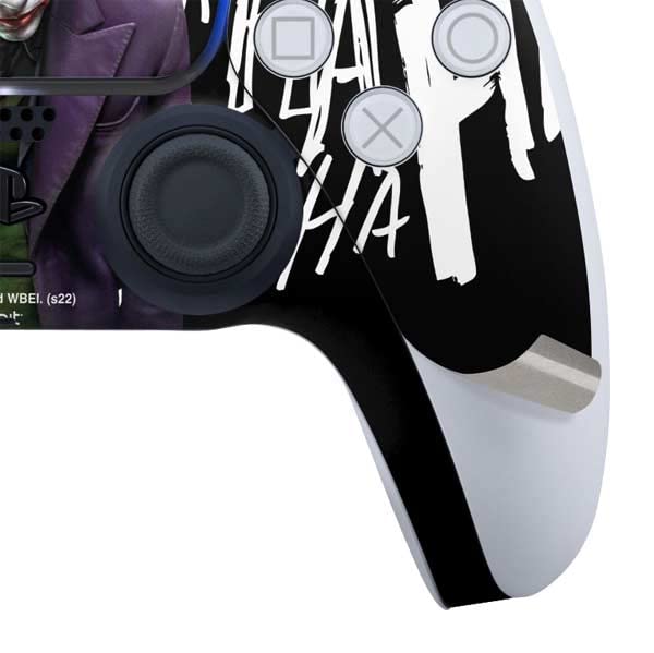 Skinit Decal Gaming Skin Compatible with PS5 and Compatible with PS5 Digital Edition DualSense Controller - Officially Licensed Warner Bros Joker The Dark Knight Design