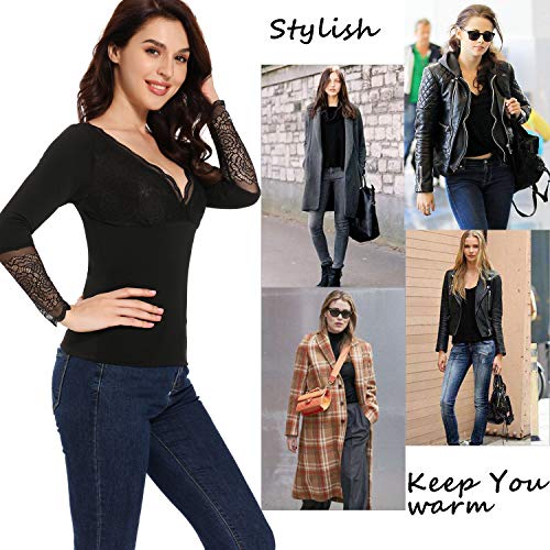 JOYSHAPER Thermal Shirts for Women Ultra Soft Long Sleeve Underwear Top Fleeced Lined Base Layer