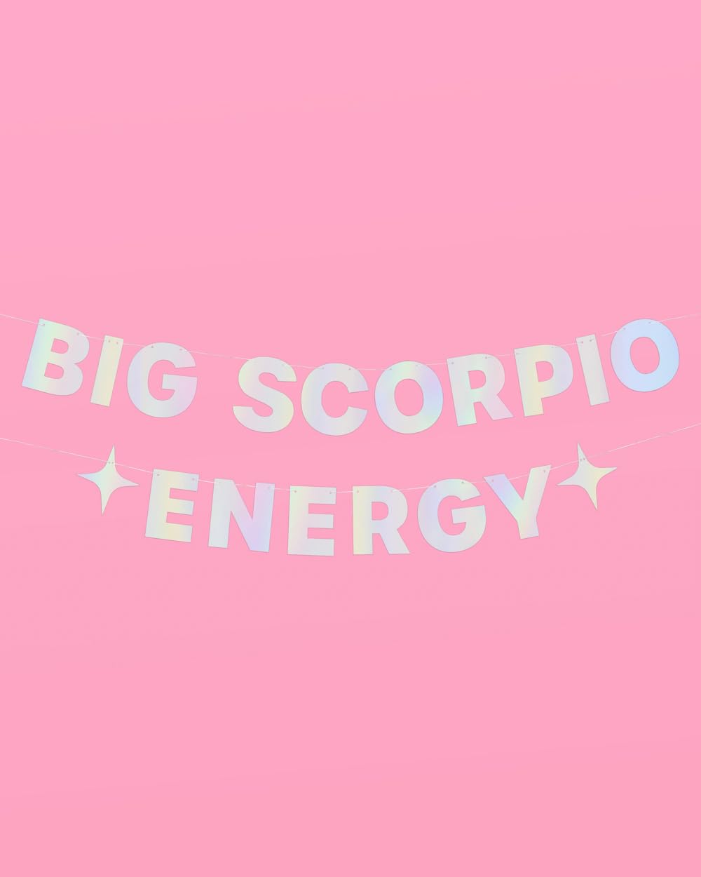 xo, Fetti Big Scorpio Energy Birthday Party Iridescent Foil Banner - 5 Ft. | Zodiac Scorpio, Horoscope, Astrology Bday Party Decorations Gift