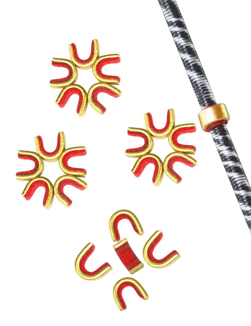 longbowmaker Archery Nock Points 20pcs Bowstring Brass Nock Points for Recurve and Compound Bow Accessories (Black)