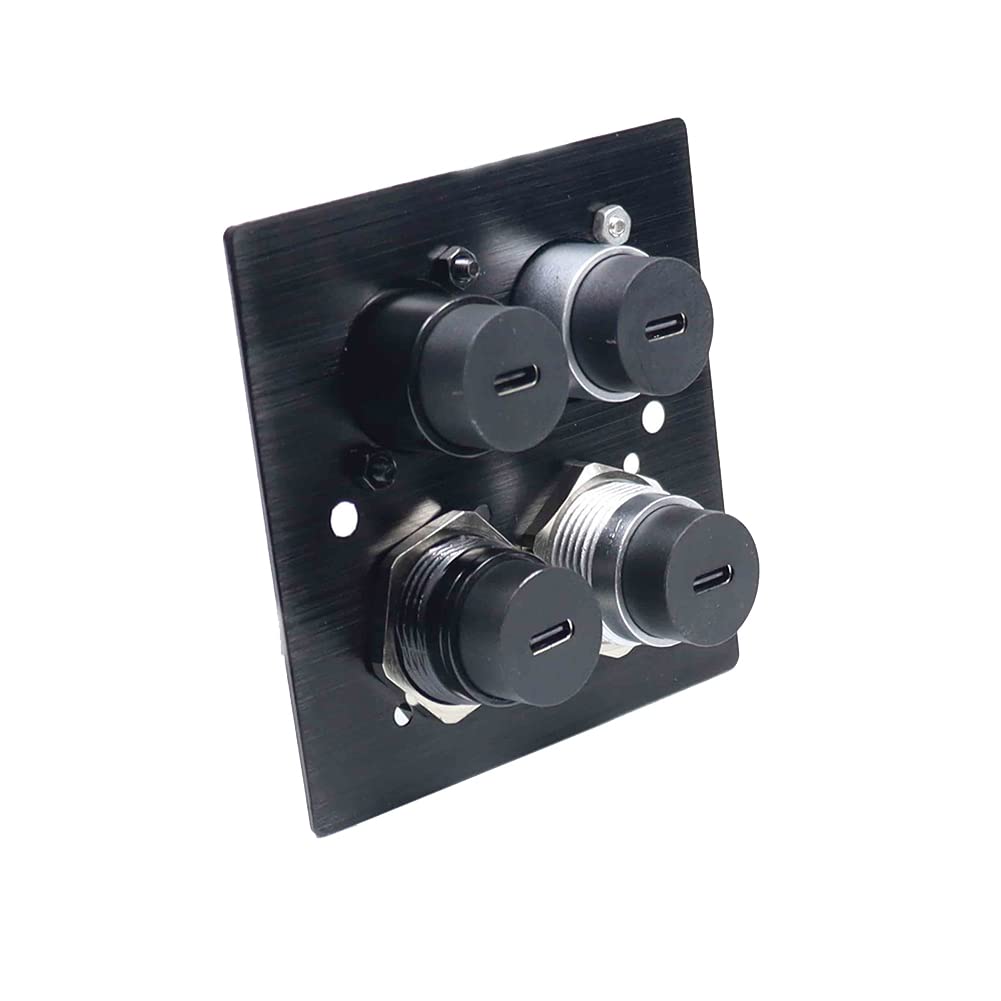 PENGLIN 5PCS USB 3.1 Type C Panel Mount Coupler, USB C Pass Through Connector, Female to Female Bulkhead Extension Adapter