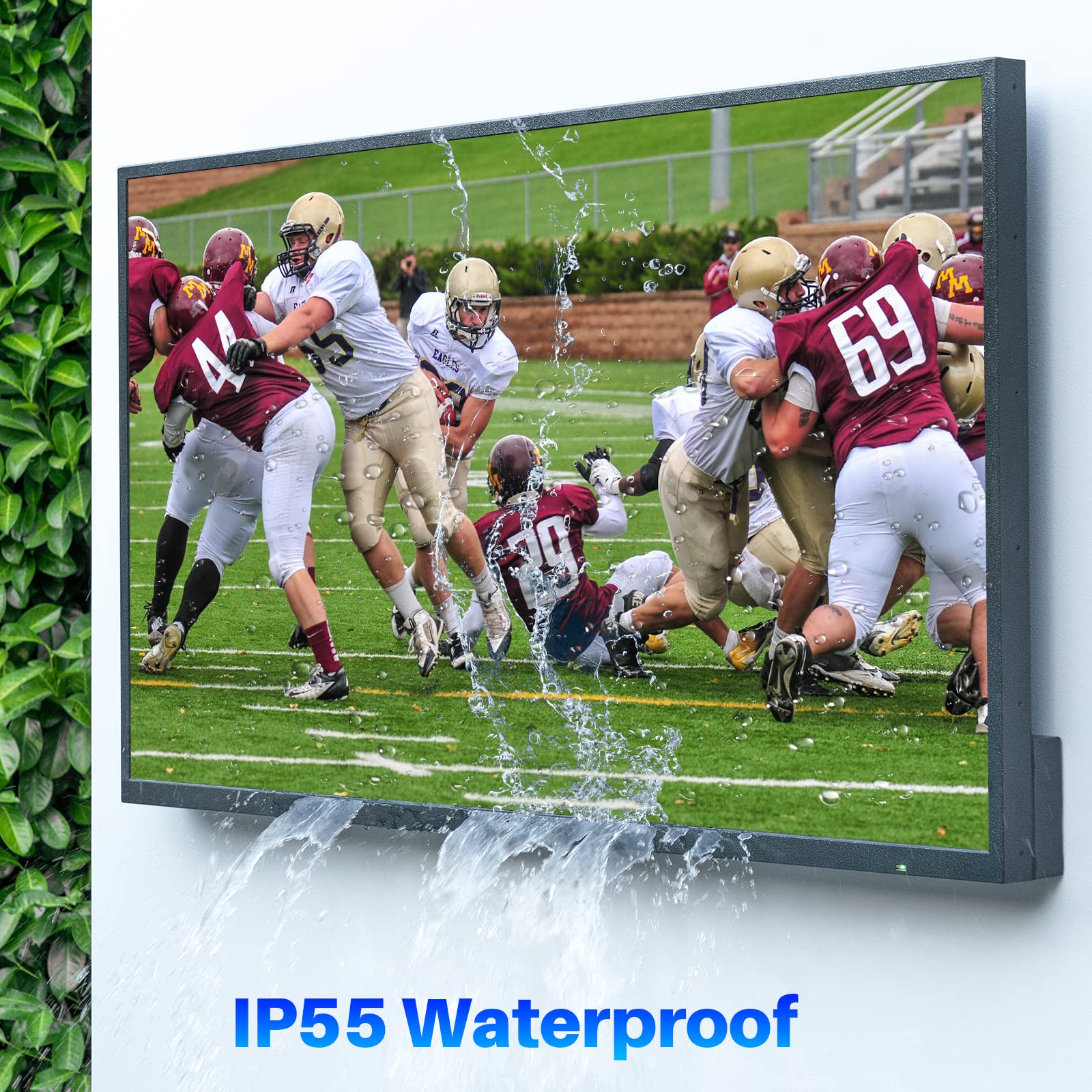 SYLVOX 43 inch Outdoor TV, Waterproof 4K Ultra HD HDR Smart TV with Bluetooth WiFi Function with Waterproof Wall Mount for Partial Sunshine Areas