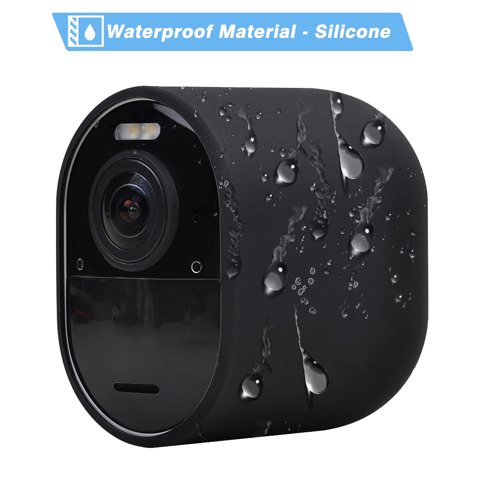 Protective Silicone Skins Case Cover, Compatible with Arlo Ultra/Ultra 2 & Arlo Pro 3/Pro 4/4k Camera, Arlo Camera Cover White Outdoor 6 Pack (NOT Compatible with Arlo Essential Spotlight)