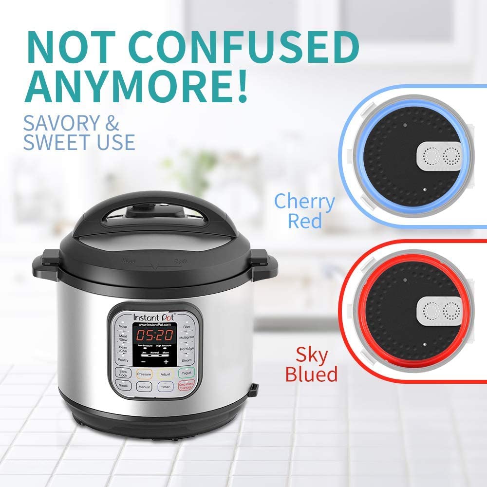 Instant Pot Silicone Sealing Rings 8-Quart Sealing Rings 8-Quart, Food-Grade Silicone for Instant Pot Duo 8-Quart, Lux 8-Quart, Duo Plus 8-Quart, Ultra 8-Quart, Viva 8-Quart Instant Pot - 2-Pack