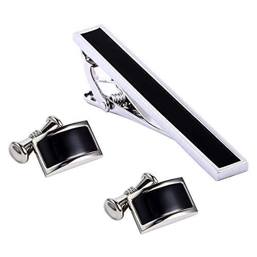 Men's Cufflinks Classic French Cuff Studs Quality Cufflinks Tie Clip Set Fashion Button Business Shirt Cuff Stud Clips (with Gift Box)