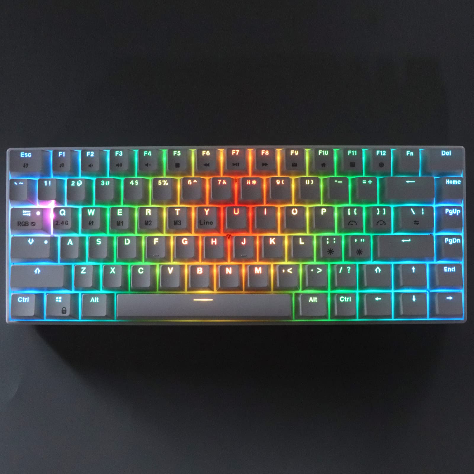 Qinlorgo Gaming Keyboard Ergonomic Layout Wired Keyboard for PC for Desktop for Laptop Linear Action Switch