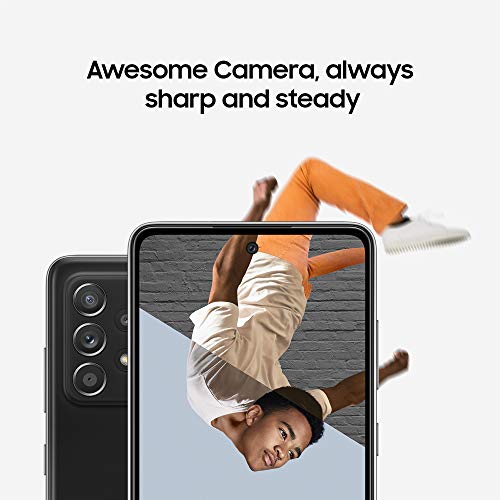 Samsung Galaxy A52 5G (128GB, 6GB) 6.5" Super AMOLED, 64MP Quad Camera, Voice Over LTE GSM Unlocked (T-Mobile, AT&T, Global) International Model A526W (Awesome Black)