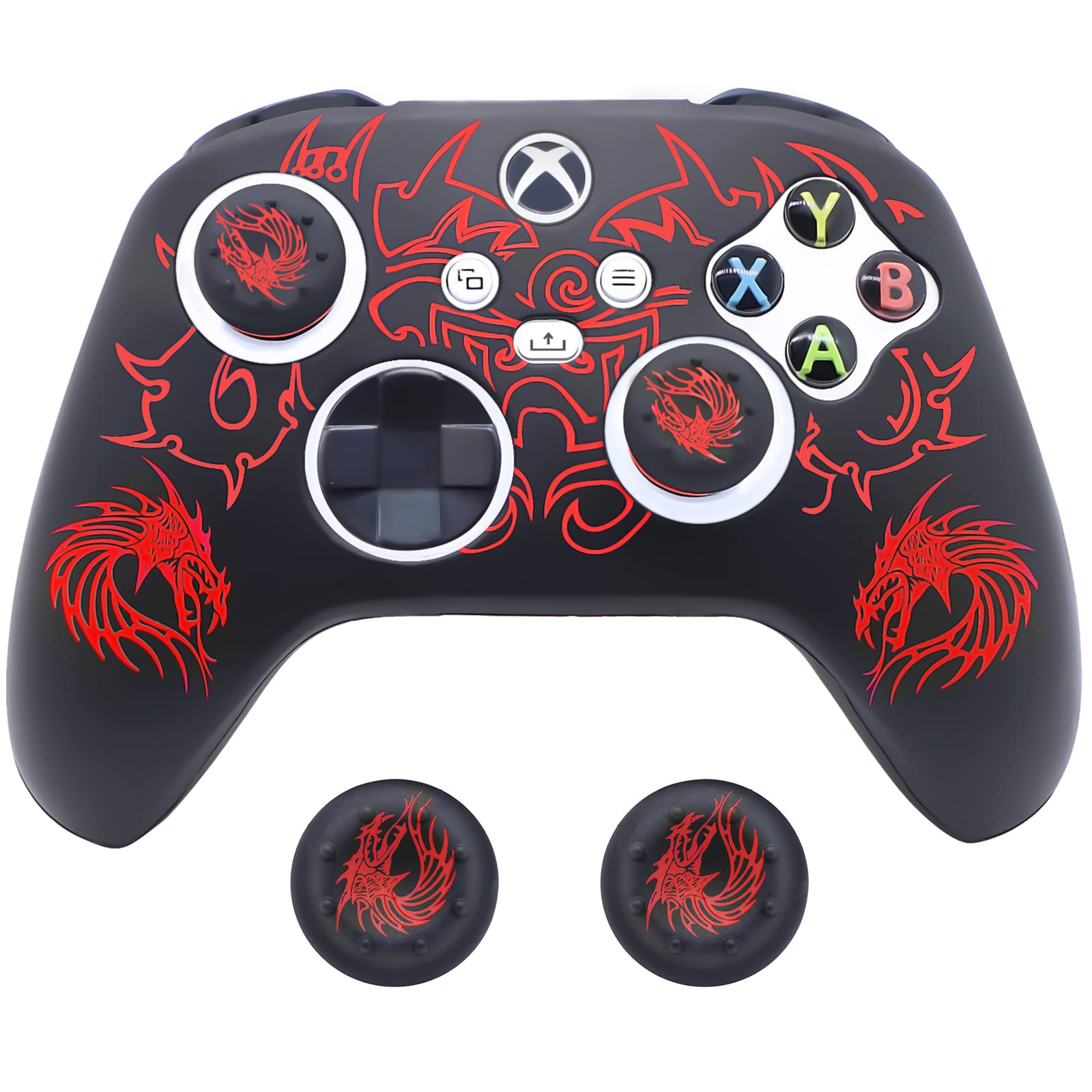 Protective Case for Xbox Series X/S Controller Skin Glitter Silicone Anti-Slip Silicone Cover Protector Compatible with Xbox Series S/X Controller with 2 Thumb Grips Caps
