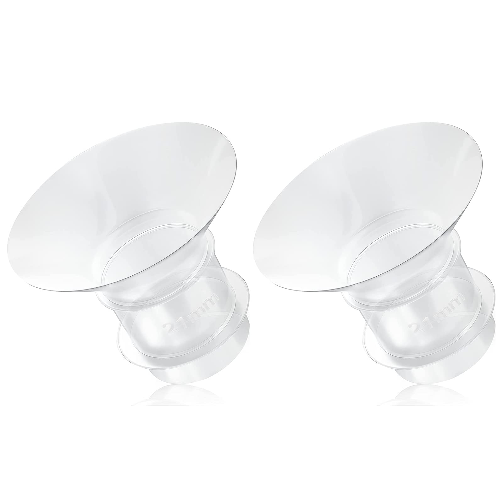 SYNPOS 2Pcs 19MM Flange Insert User Transparent Silicone Material for Wearable Breast Pumps