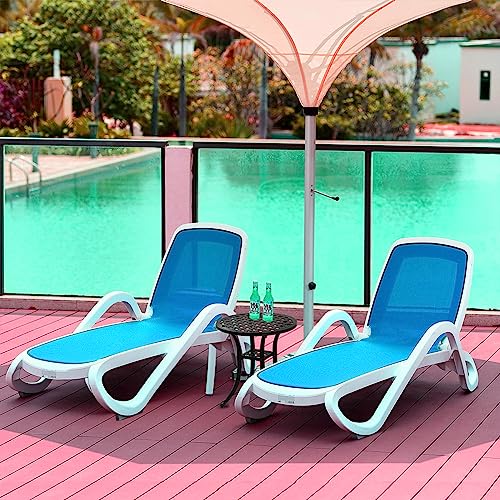 ZOTORUN Outdoor Cast Aluminum Side Table End Table for Patio, Backyard, Pool, Indoor Companion, Easy Maintenance and Weather Resistant, Black