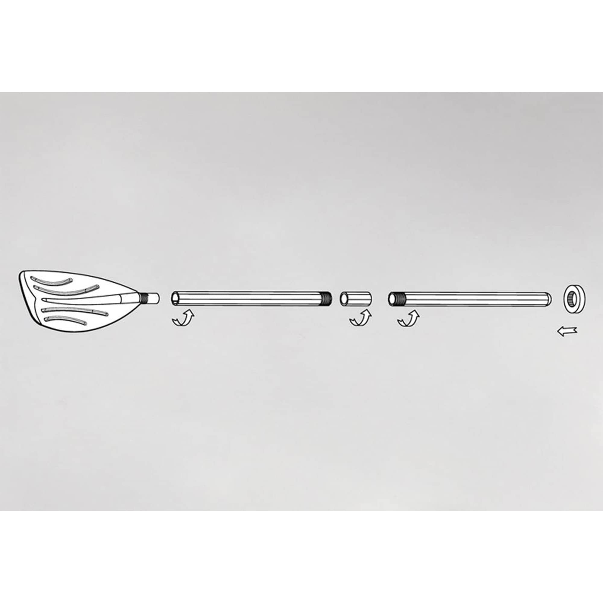 INTEX 59623E 48" Deluxe French Oars: Easy 3 Piece Assembly β Ribbed Blade β Retainer Rings β TUV RL approved β Perfect for Inflatable Boats