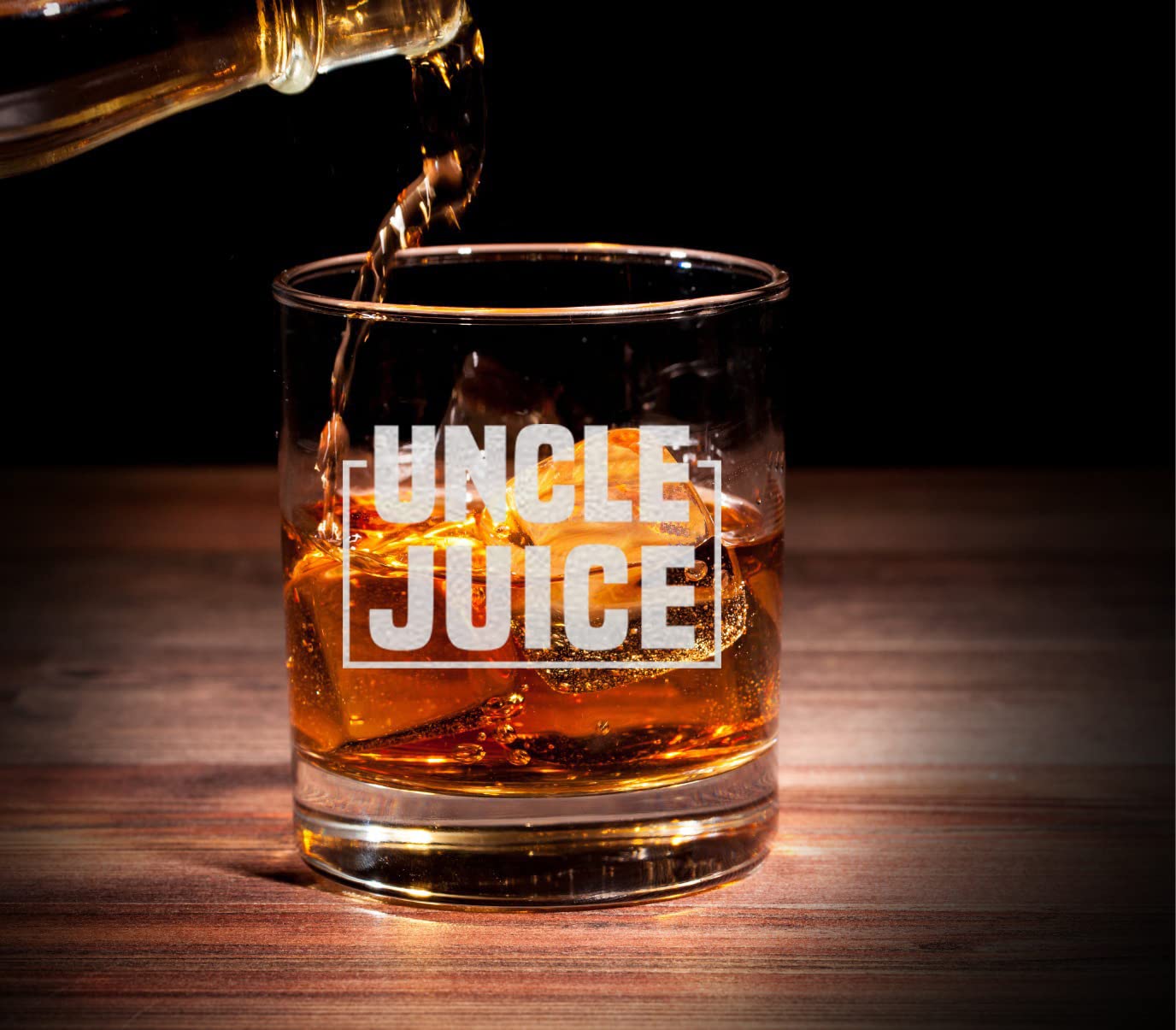 NeeNoNex Uncle Juice Whiskey Glass - Great Gift for Uncles - Special Uncle Rock Glass for Birthday Father’s Day Christmas