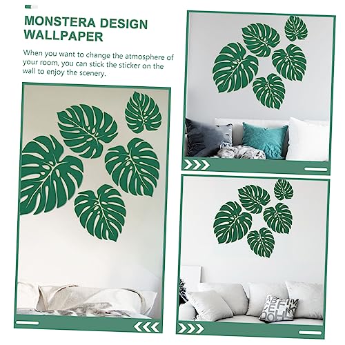 LIGHTAOTAO 1 Sheet Botanical Wallpaper Removable Wallpaper Leaf Stickers Plant Wallpaper Botanical Stickers Greenery Wallpaper Decorative Stickers Leaf Wallpaper Accessories Leaves PVC