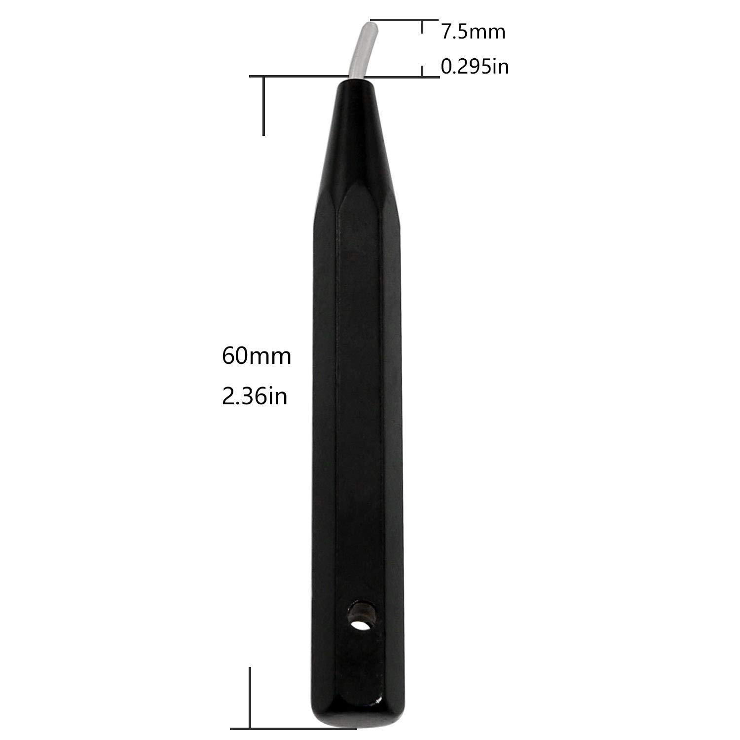 Longdex Chinrest Screwdriver 65x7x1.5mm Black Installing Violin Chin Rest Shaft Screw Driver Screw Wrench