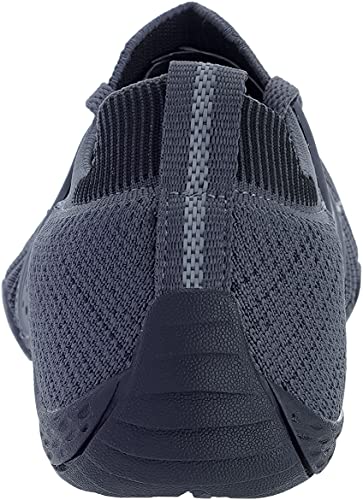WHITIN Men's Trail Running Shoes Minimalist Barefoot Wide Width Toe Box Size 7.5 Gym Workout Fitness Low Zero Drop Cross Training Lifting Dark Grey 40