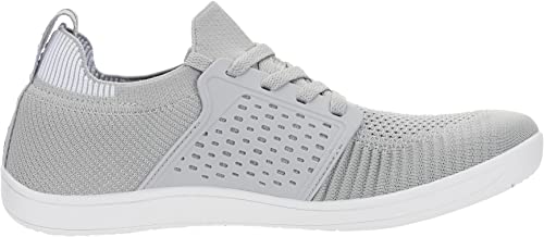WHITIN Men's Trail Running Shoes Minimalist Barefoot Sneakers Extra Wide Width Toe Box Size 8W Gym Low Zero Drop Minimus Hiking Lifting Light Grey 41