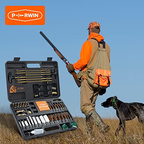 Perwin Universal Gun Cleaning Kit for All Guns with Cleaning Rope, Brass