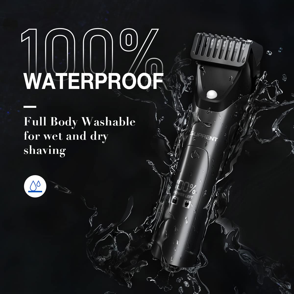 SUPRENT Electric Groin Body Hair Trimmer & Professional Hair Clippers