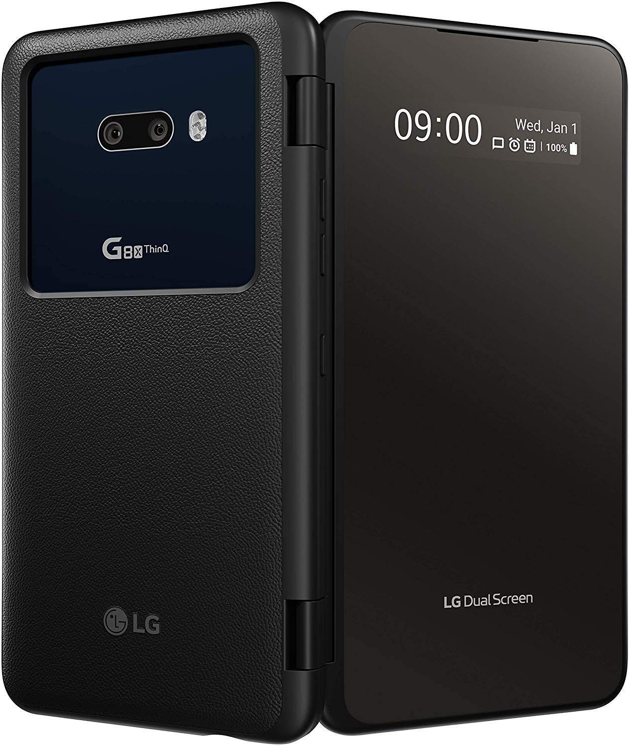 LG G8X Thinq Dual Screen Smartphone – 128 GB – Aurora Black - GSM Unlocked - International Version