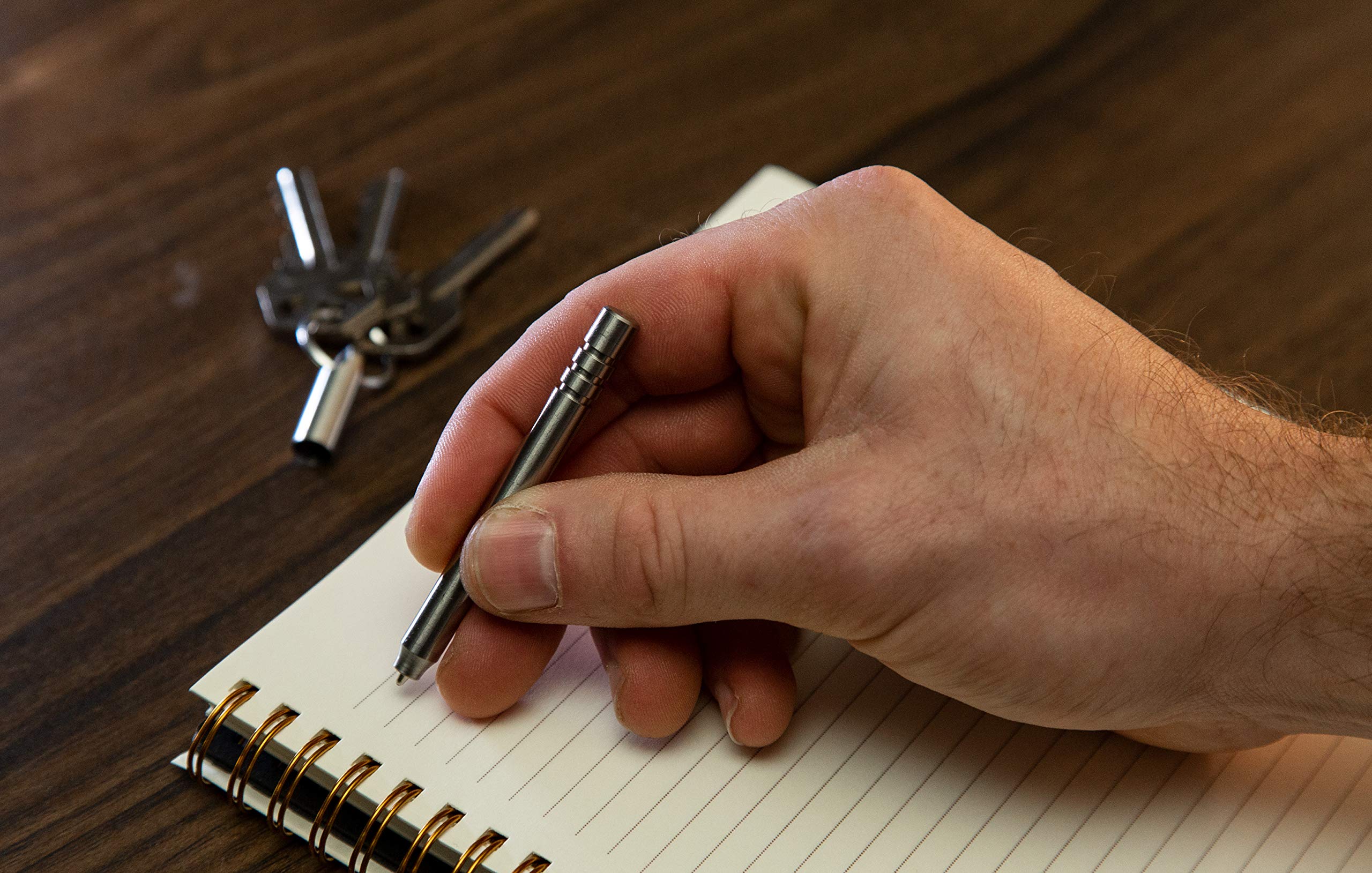 KeySmart Nano Pen - Stainless Steel Mini Ballpoint Key Ring Pen…