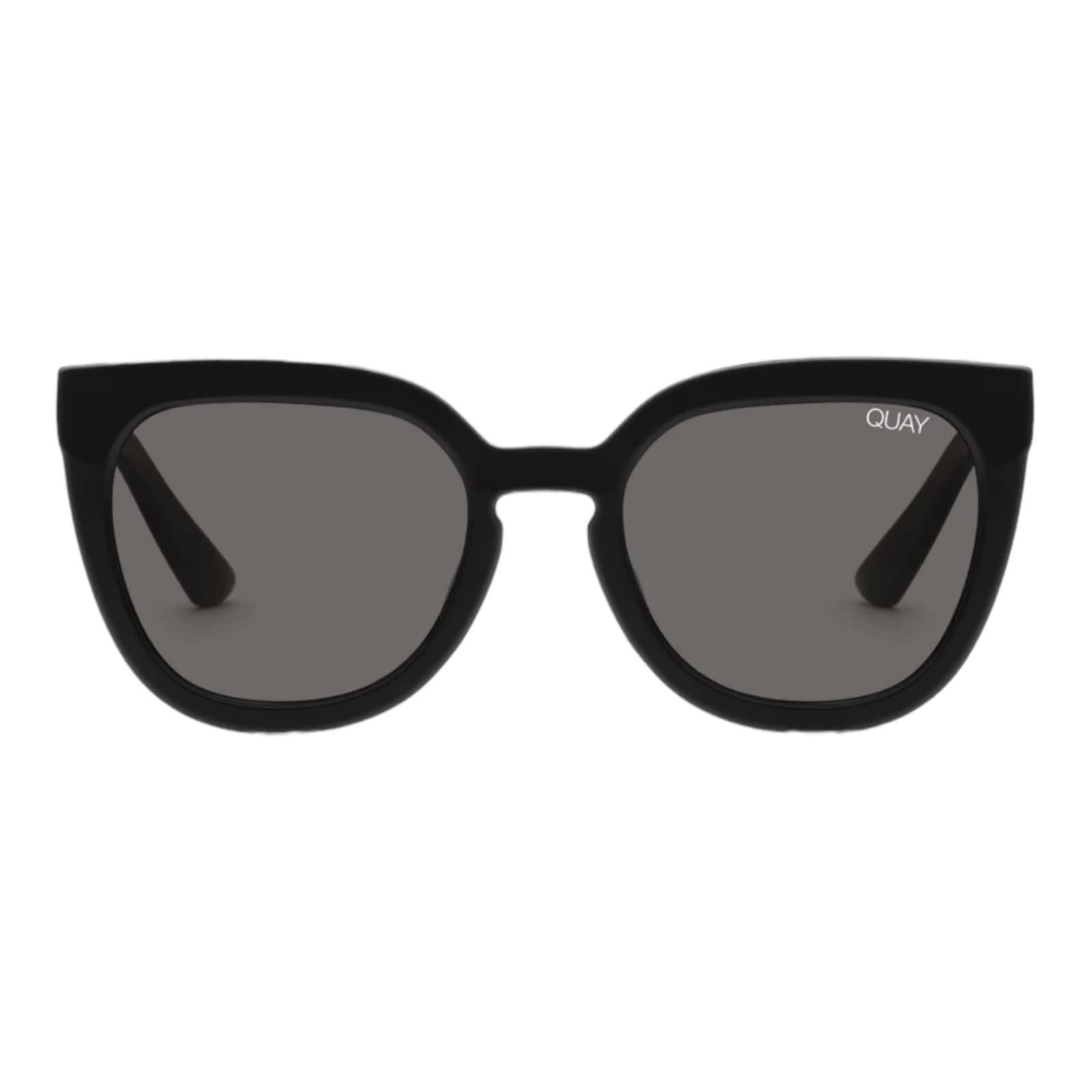 Quay Australia Noosa Black/Smoke Polarized Cat Eye Shiny Womens Sunglasses