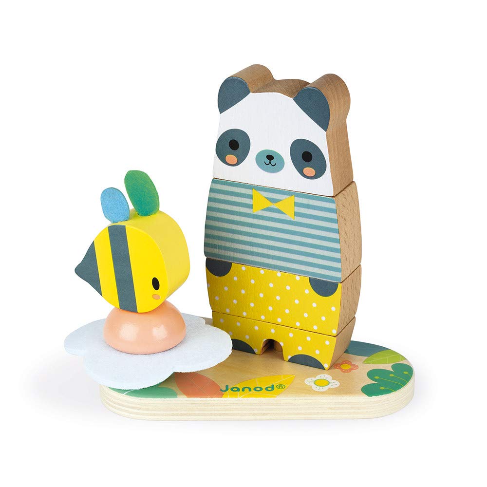 Janod Pure 2-in1 Wood Stackable Bear - 12+ Months - J05156