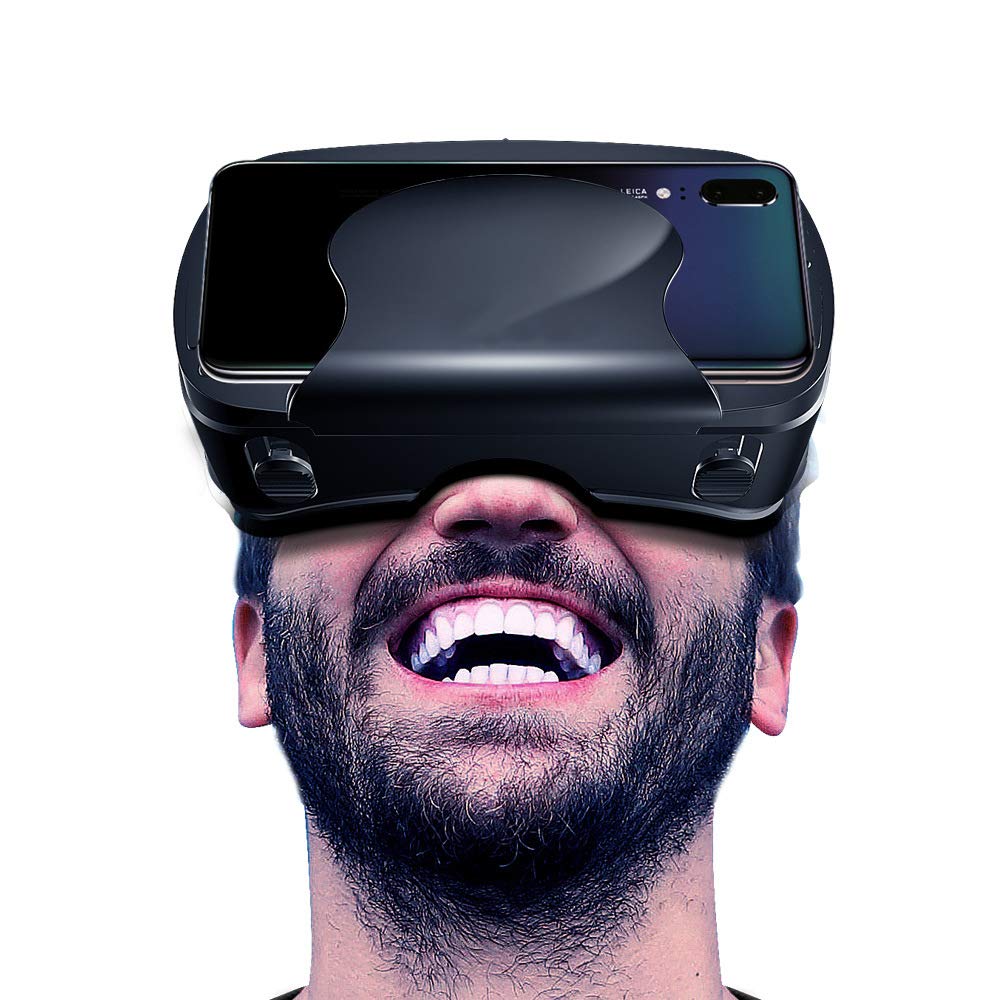 LOOCOO 3d Pro VR Glasses,Virtual Reality Glasses,Full-screen Visual VR Player,Wide-angle VR Glasses,Suitable for 5 to 7-inch Smartphone Devices